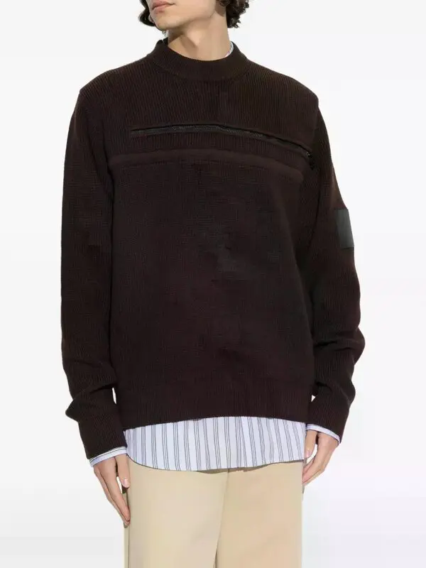 Loewe Zip-detail Ribbed-knit Sweater