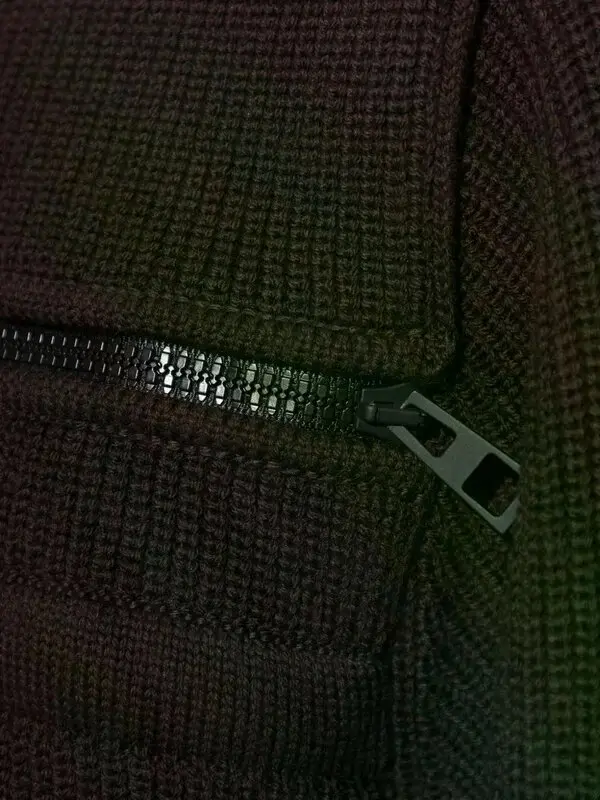 Loewe Zip-detail Ribbed-knit Sweater