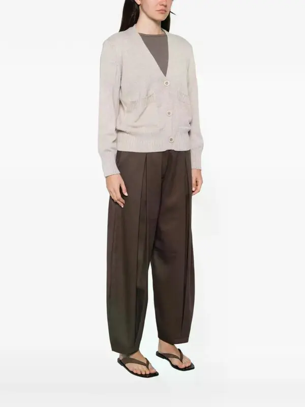 INTRECCI V-neck Patch-pocket Cardigan