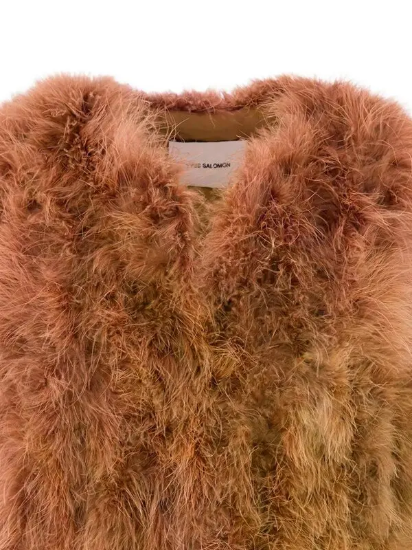 YVES SALOMON Feather-down Sleeveless Gilet - Brown