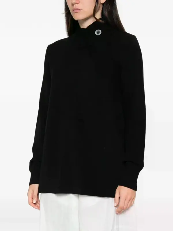 INTRECCI Button-detail High-neck Sweater