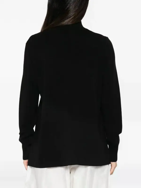 INTRECCI Button-detail High-neck Sweater