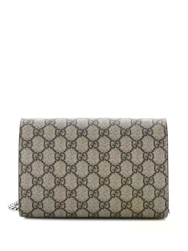 Gucci Dionysus Chain Wallet Gg Coated Canvas Small Crossbody Bag - Brown