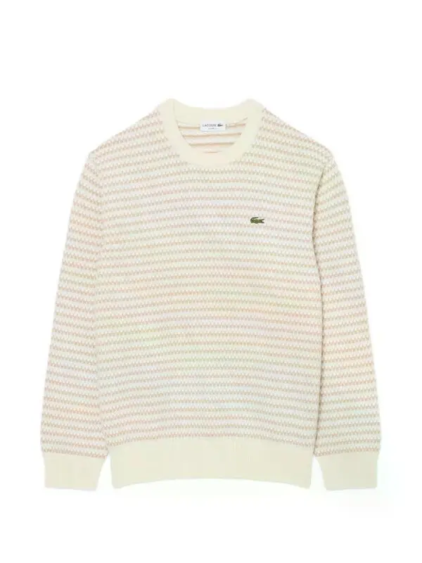 Lacoste Logo-patch Textured-knit Sweater