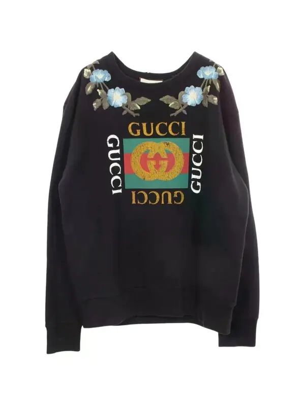 Gucci 2010s Embroidered Logo-print Sweatshirt