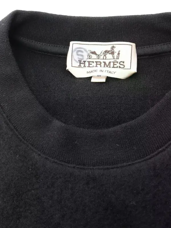 Hermès 2010s Leather-trim Sweatshirt