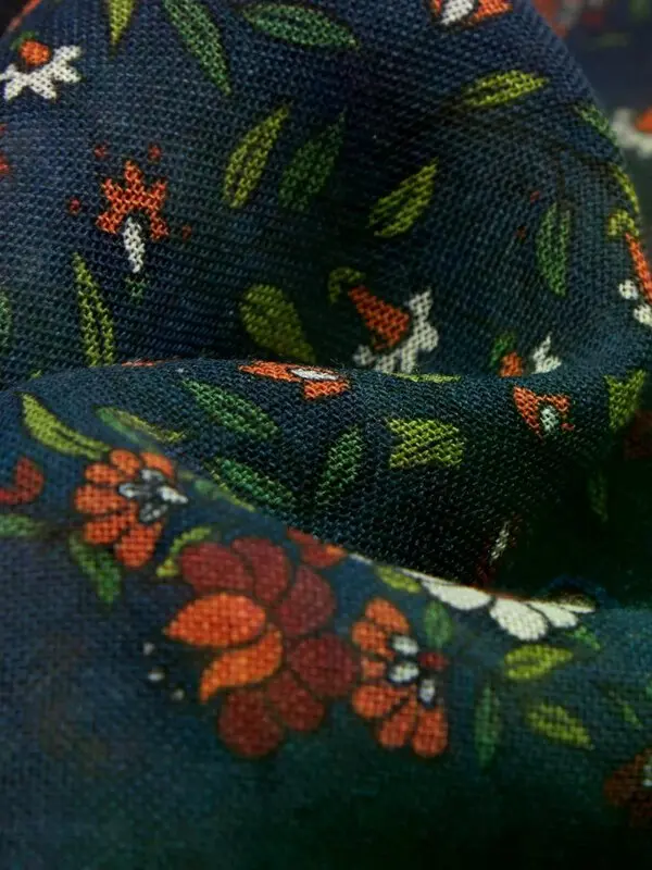 DRAKE'S Birds Of Paradise-print Square Scarf