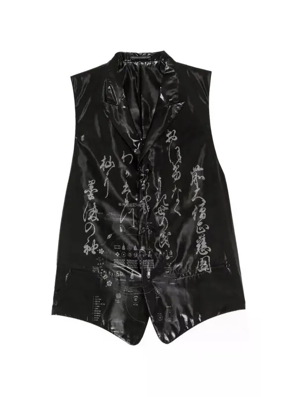 Yohji Yamamoto Jien Hiragana-print Transparent Vest