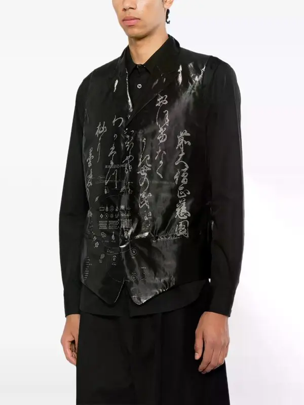 Yohji Yamamoto Jien Hiragana-print Transparent Vest