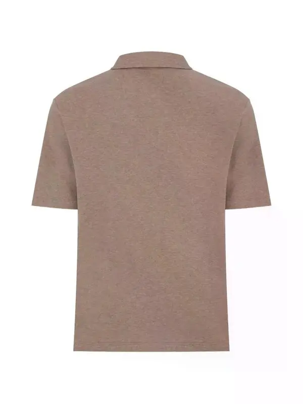 MEGUSTA Wool-blend Zip-up Polo Shirt - Neutrals