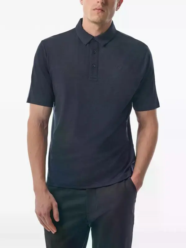 MEGUSTA Aurea Merino Polo Shirt - Blue