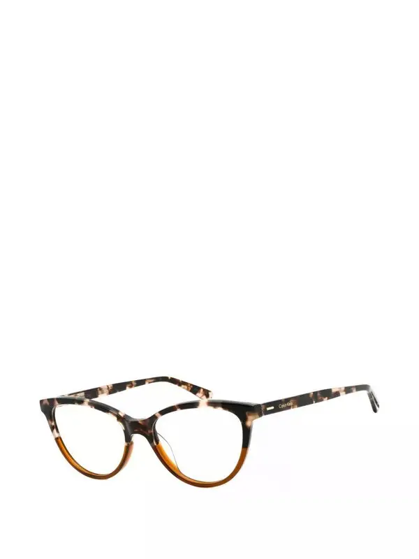 Calvin Klein Tortoiseshell-effect Cat-eye Glasses - Brown
