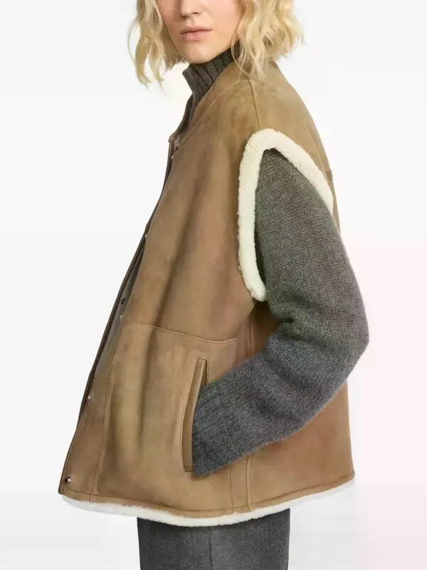YVES SALOMON Shearling-lined Sleeveless Gilet