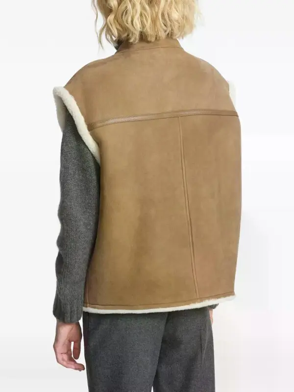YVES SALOMON Shearling-lined Sleeveless Gilet