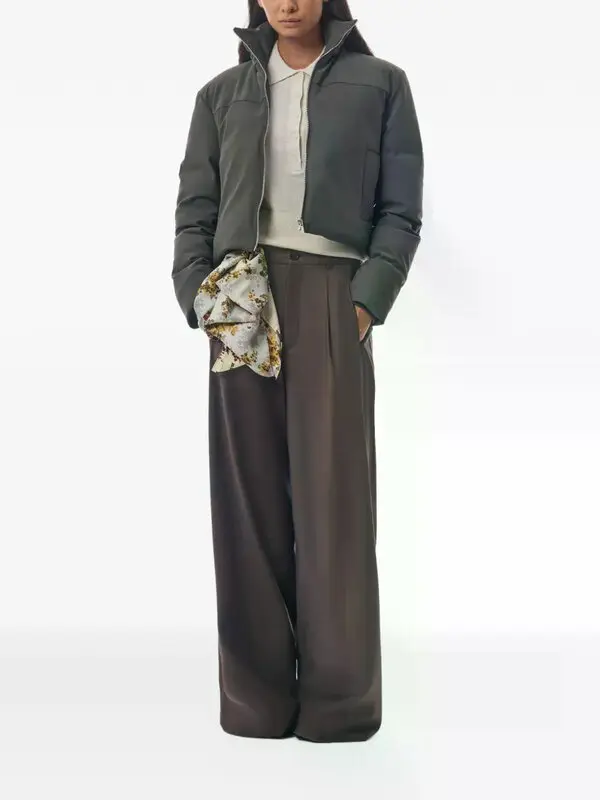 MEGUSTA Water-repellent Cropped Jacket - Grey