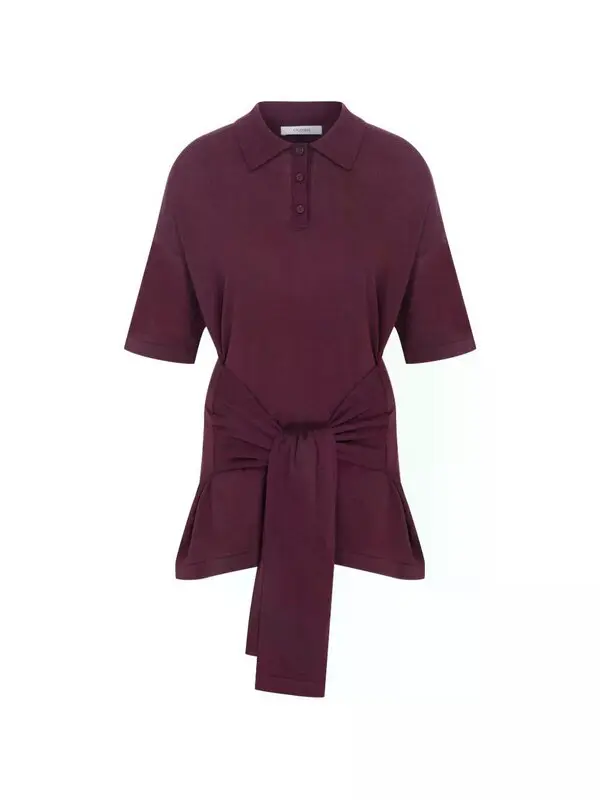 MEGUSTA Tie-waist Polo Shirt