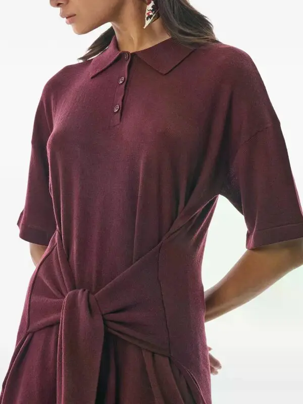 MEGUSTA Tie-waist Polo Shirt