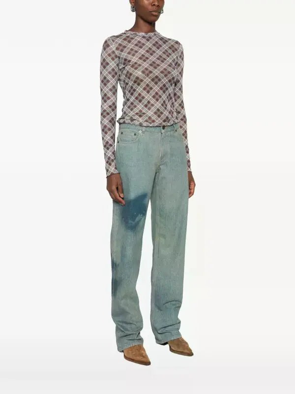 ELEH Check-print Long-sleeve T-shirt