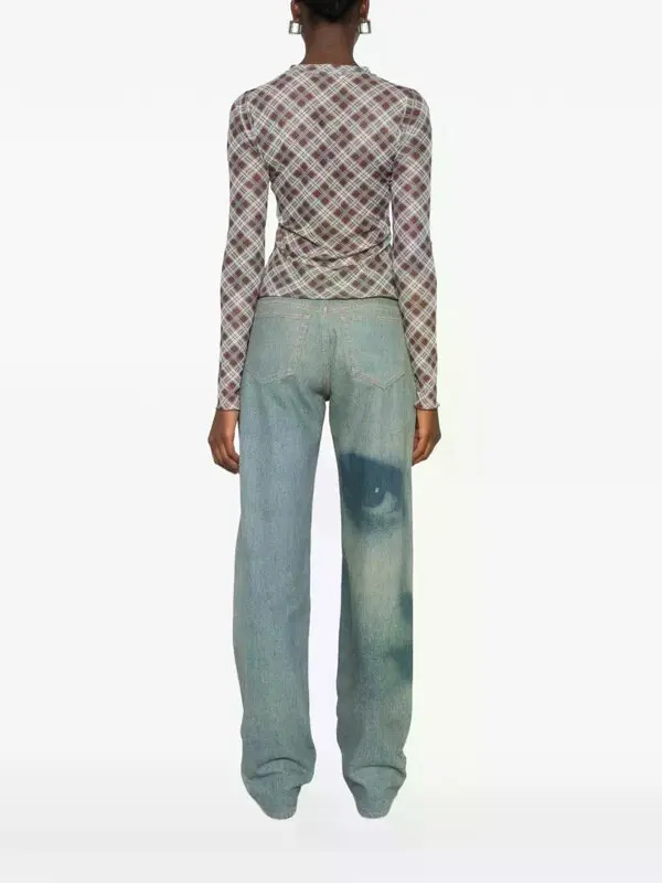ELEH Check-print Long-sleeve T-shirt