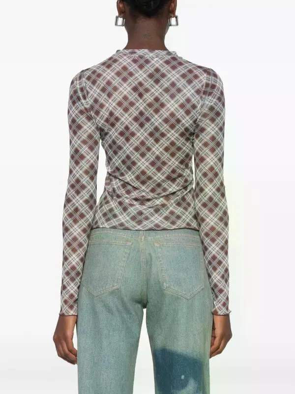ELEH Check-print Long-sleeve T-shirt