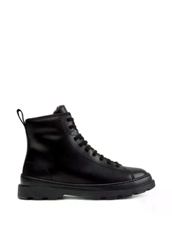 Camper Brutus+ Lace-up Leather Biker Boots