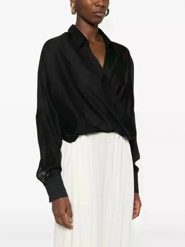 ELEH Wrap-front Blouse