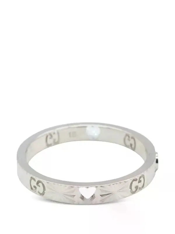 Gucci 2010s Icon Heart Ring - Silver
