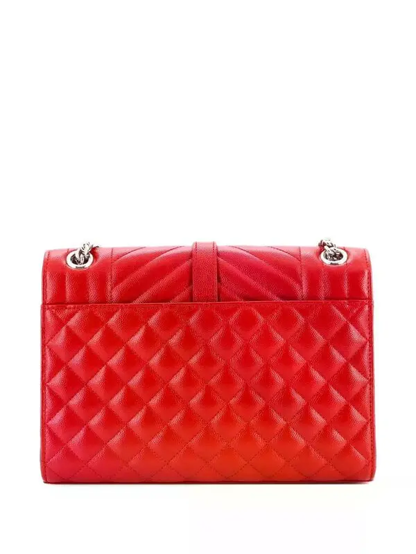 Saint Laurent Classic Monogram Envelope Satchel Mixed Matelasse Leather Medium Shoulder Bag