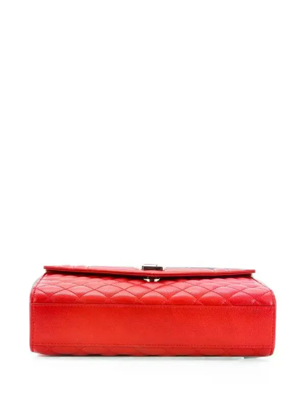 Saint Laurent Classic Monogram Envelope Satchel Mixed Matelasse Leather Medium Shoulder Bag