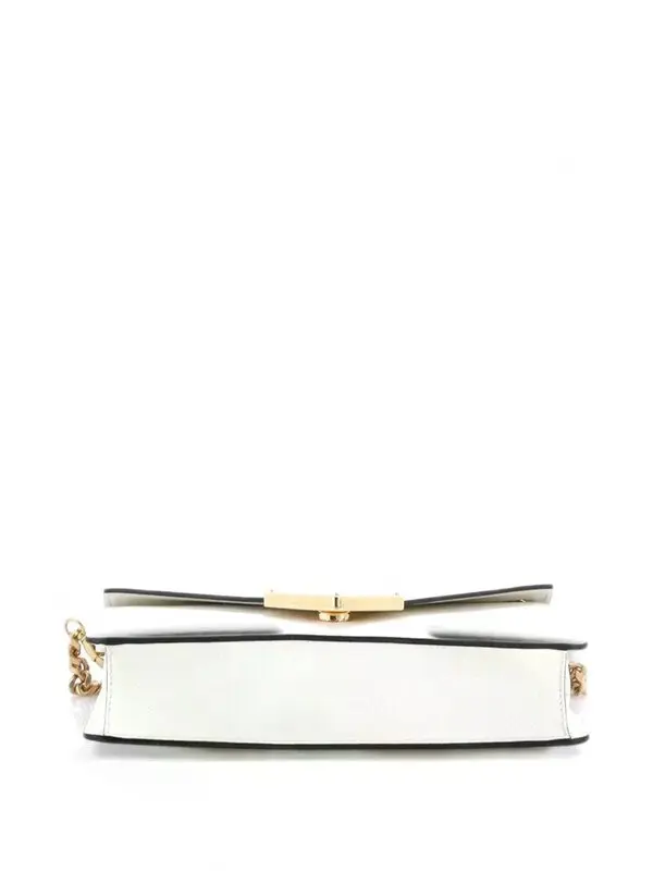 Prada Triangle Logo Plaque Envelope Chain Shoulder Bag Saffiano Leather Crossbody Bag