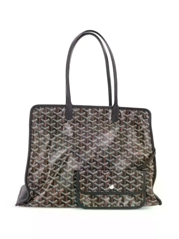 Goyard Hardy Pet Carrier Coated Canvas Pm Tote Bag - Black
