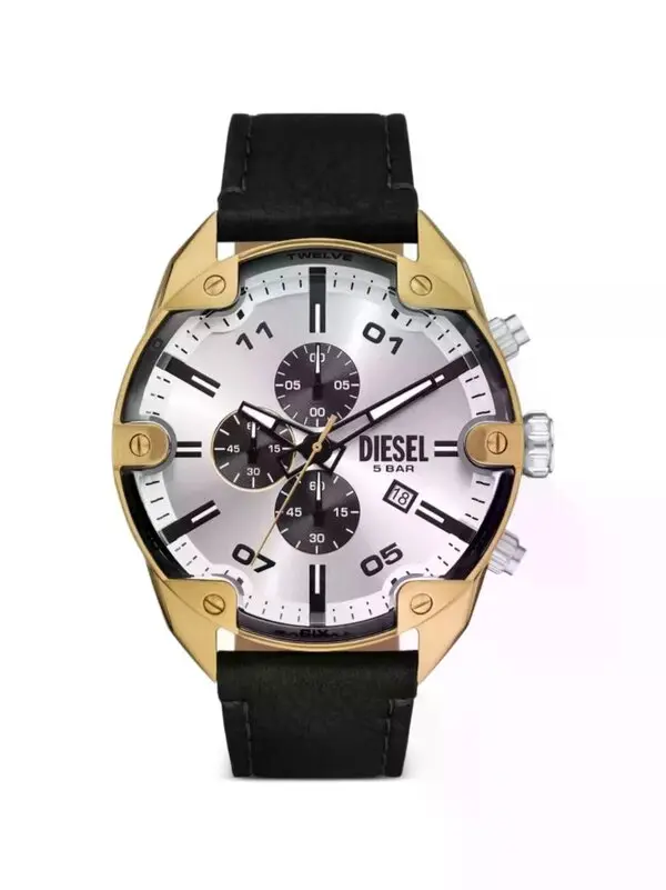 DIESEL® Spiked 49mm Watch - Silver