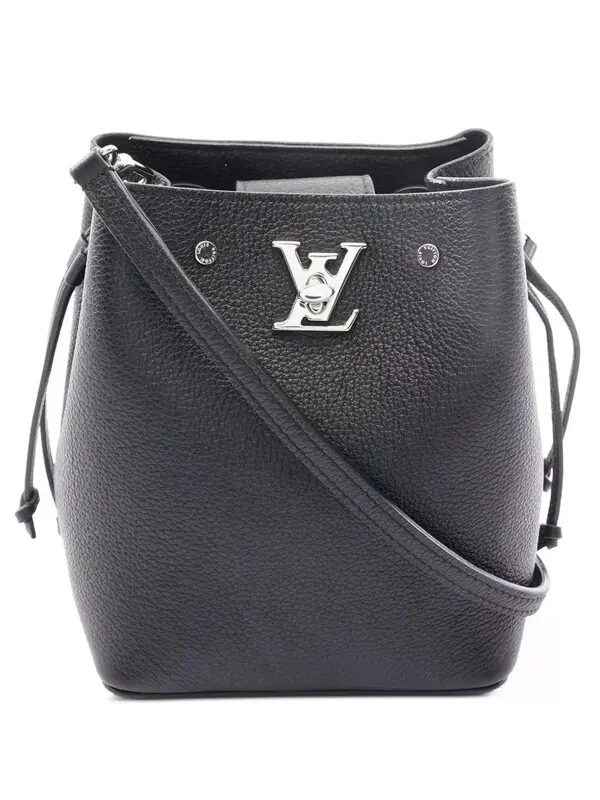 LOUIS VUITTON 2021 Nano Lockme Bucket Bag - Black
