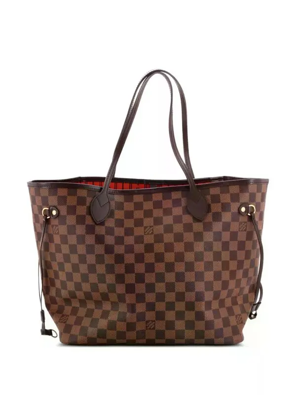 LOUIS VUITTON Neverfull Damier Mm Tote Bag - Brown