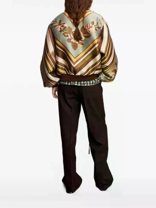 ALEMAIS La Rosa Jacquard-knit Bomber Jacket