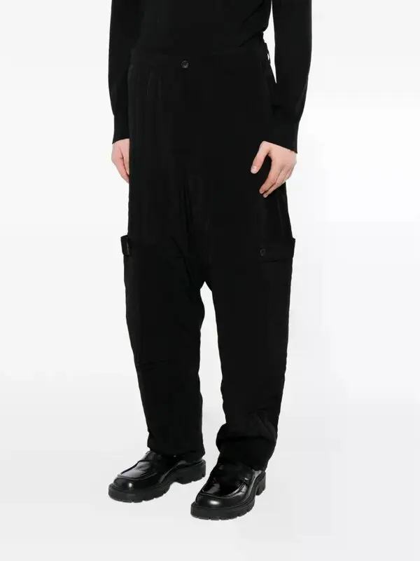 Yohji Yamamoto Tab-detail Padded Cargo Pants