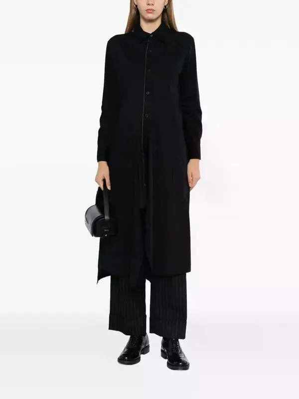 Yohji Yamamoto Cotton Broad Draped Shirt Dress