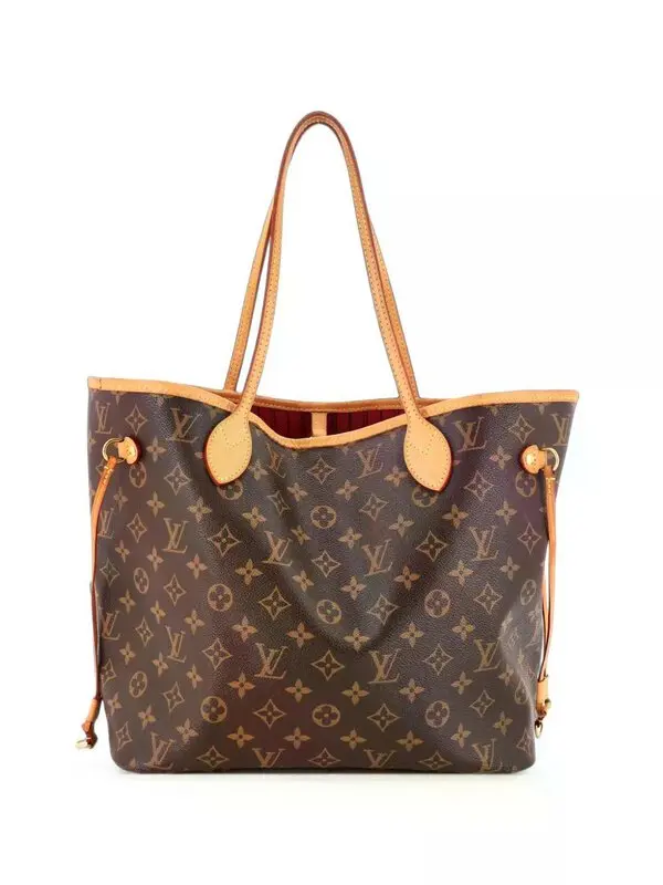 LOUIS VUITTON Neverfull Nm Monogram Canvas Mm Tote Bag - Brown