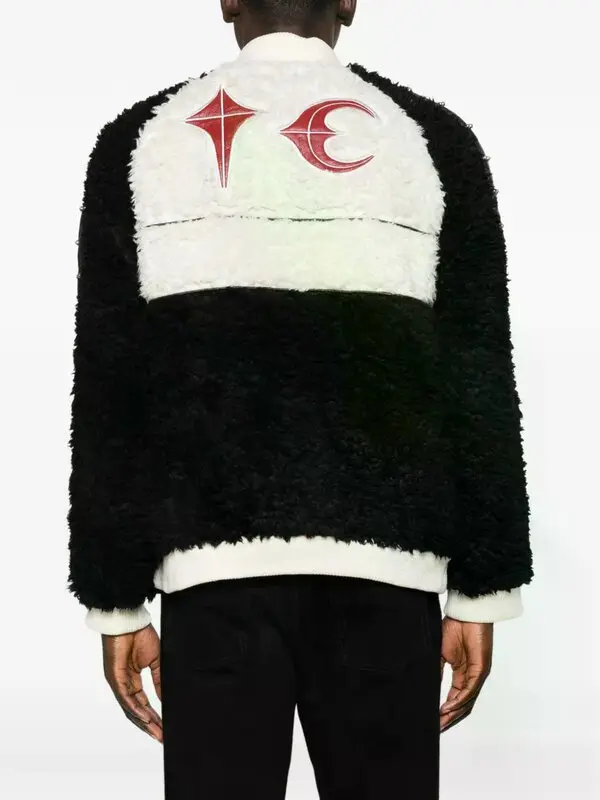 THUG CLUB Studded Faux-shearling Jacket