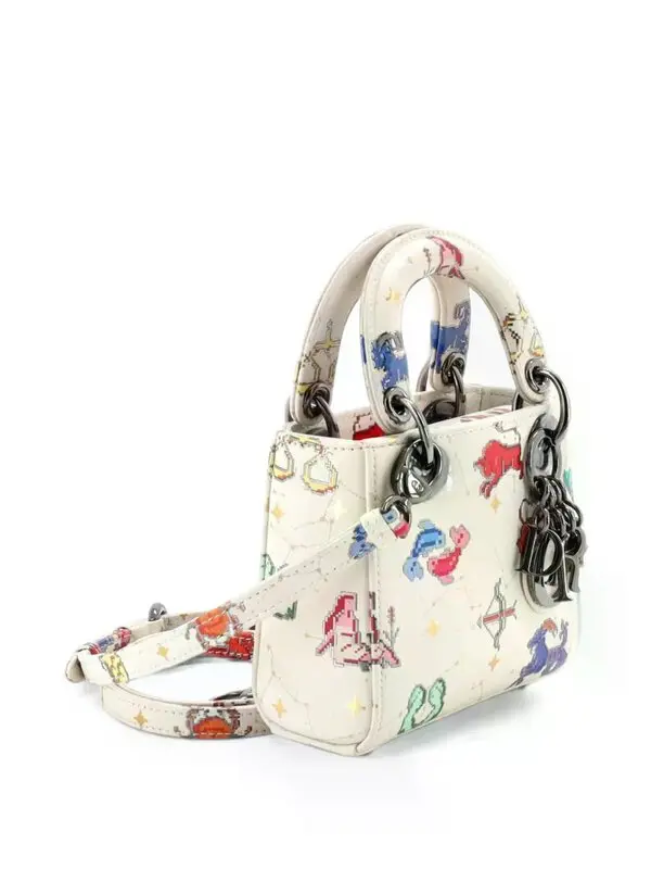 Dior Lady Bag Pixel Zodiac Printed Calfskin Mini Shoulder Bag