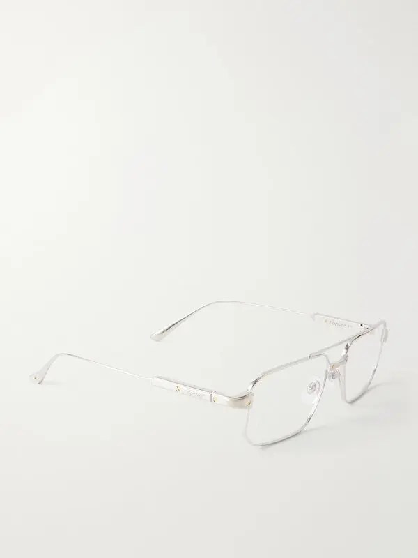 Cartier Santos De Aviator-style -tone Glasses