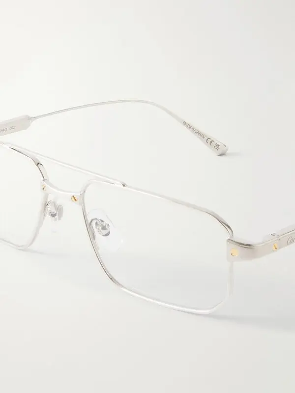 Cartier Santos De Aviator-style -tone Glasses