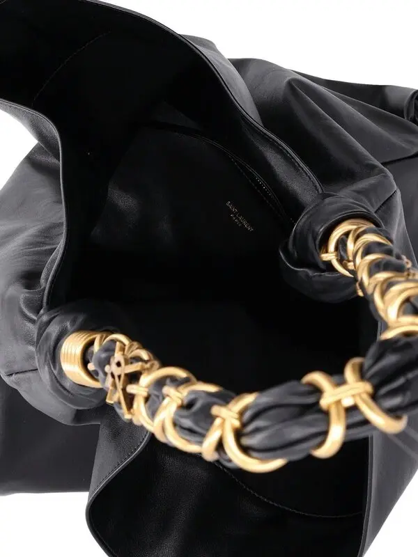 Saint Laurent Medium Amalia Hobo Bag - Black
