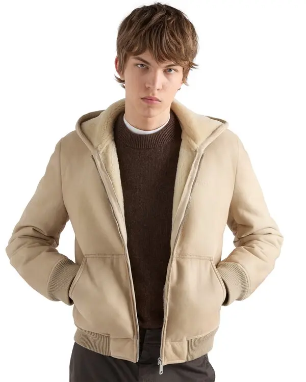 Prada Shearling Bomber Jacket