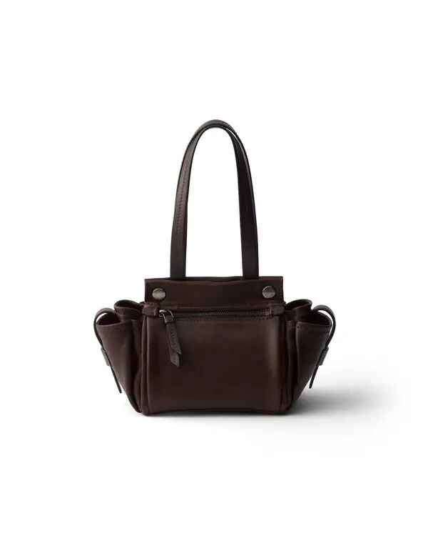 Prada Route Leather Mini Tote Bag