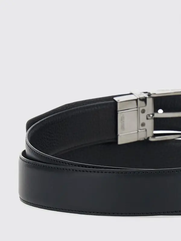 Giorgio Armani Reversible Leather Belt With Pin Buckle