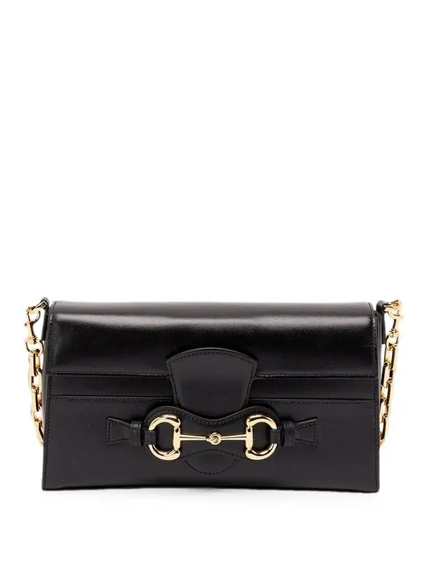 Gucci Horsebit Ristretto Medium Leather Shoulder Bag