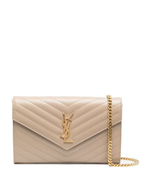 Saint Laurent Cassandre Leather Wallet On Chain