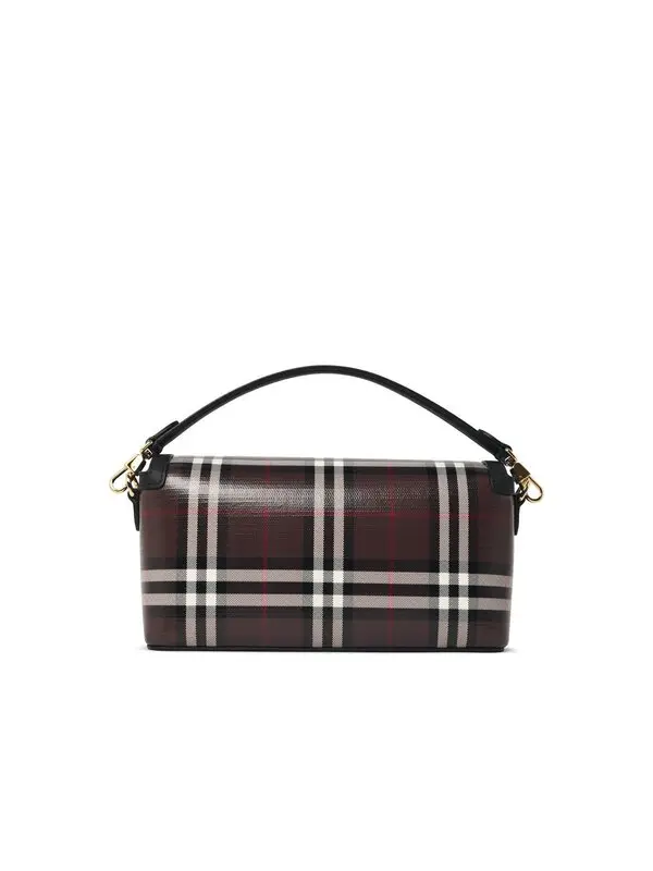 Burberry Note' Bag With Handle In Chocolate Cotton Blend - Brown