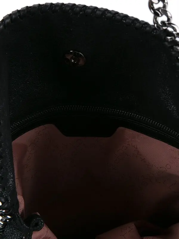 Stella McCartney Falabella Mini Tote Bag With Light Gold Chain - Black